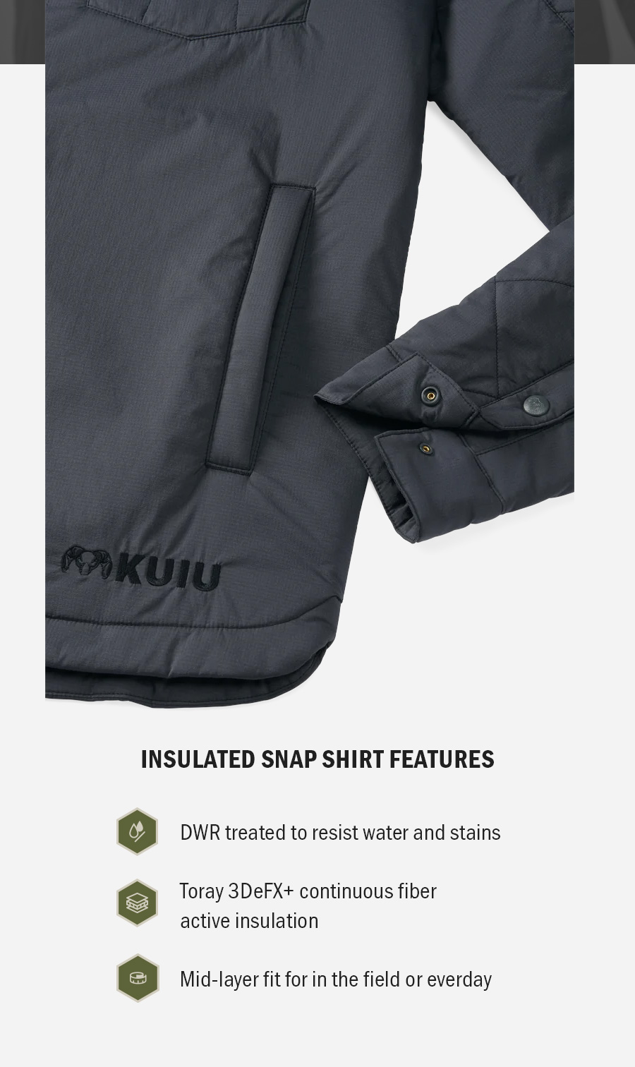 KUIU: New Limited Edition Insulated Snap Shirt Now In Black | Milled