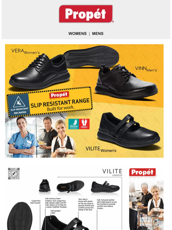 Propét: Reminder. Propet: V-series, built for work. Exceeds Australian ...