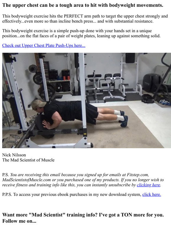 FitStep: The BEST bodyweight upper chest exercise I've found... | Milled