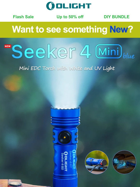 Olight: Check out the New Colour in Seeker 4 Mini! Slide down! | Milled