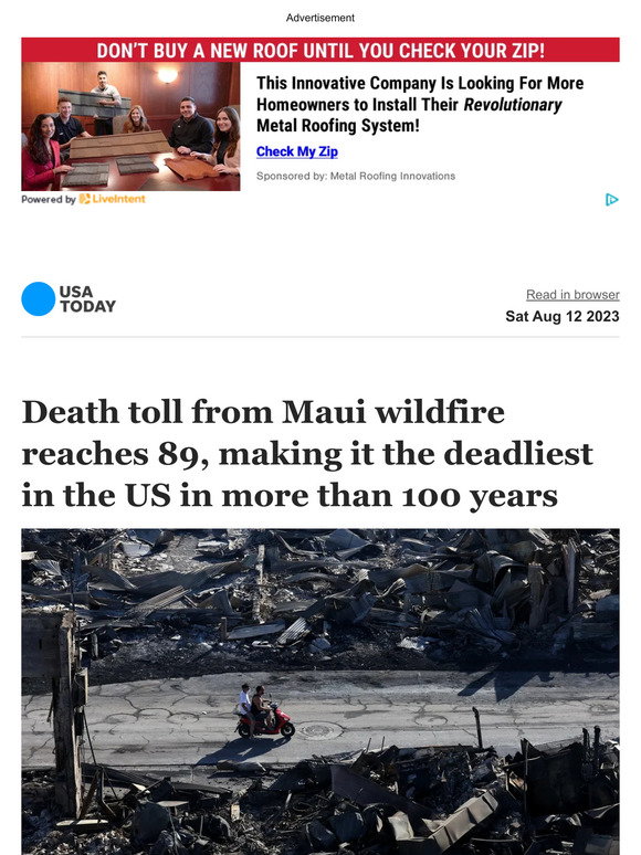 USA TODAY: News alert: The death toll from the wildfires that have ...