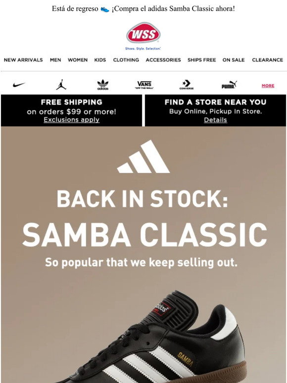 WSS: It's baaaack 👟 Shop the adidas Samba Classic now! | Milled