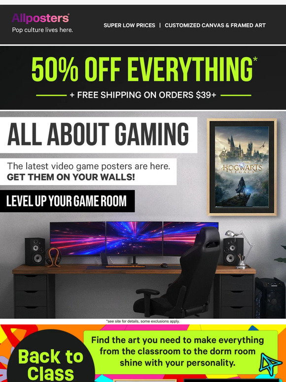 AllPosters: New posters level up your game room. | Milled