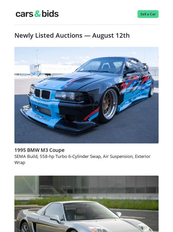 Cars & Bids: Cars & Bids Today | Milled