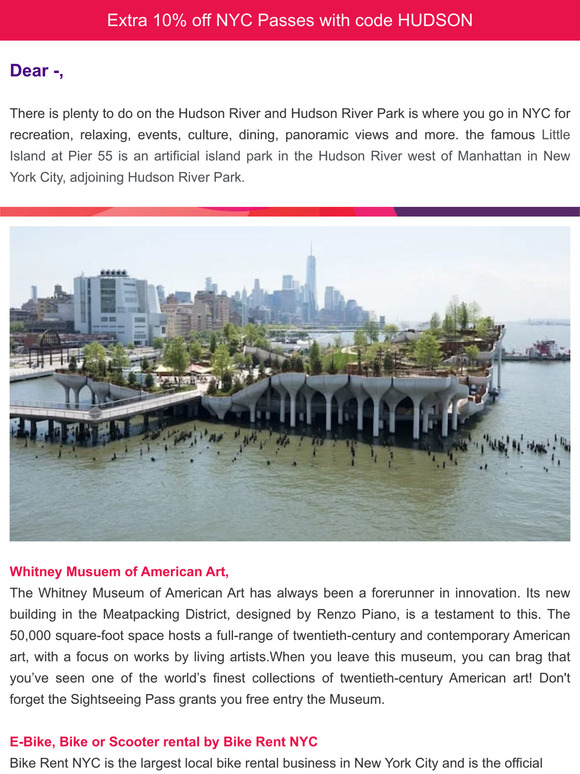 Sightseeing Pass: Sightseeing near Hudson River | Milled