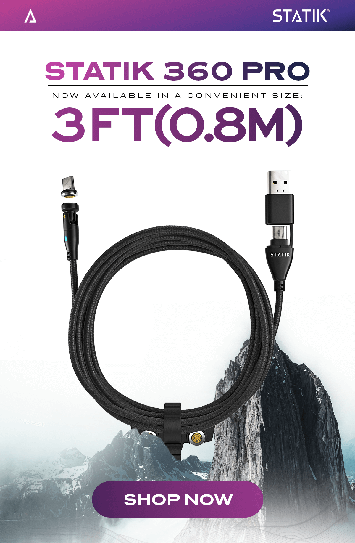 Statik: Statik 360 PRO - Now Available in 3ft! | Milled