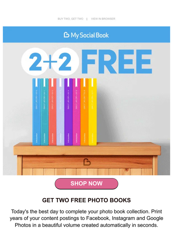 My Social Book: Buy Two, Get Two Free - Complete your photo book ...