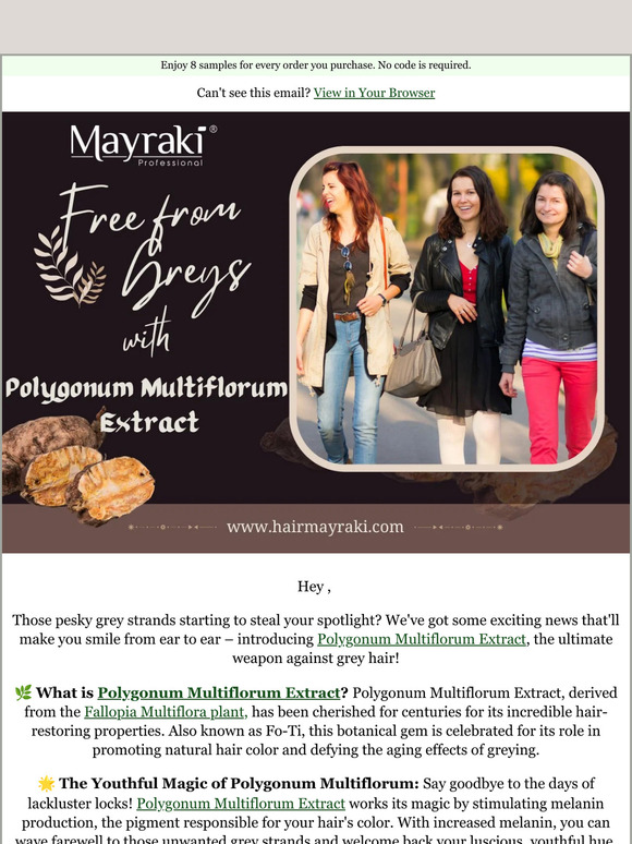 Mayraki: 🌿🌸 Defy Grey Hair: Unleash the Power of Polygonum Multiflorum ...