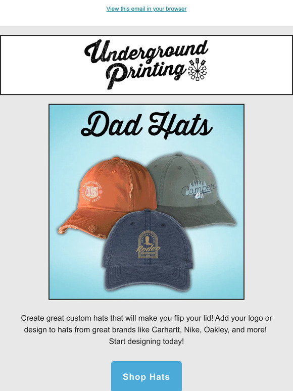 Underground Printing: Custom Hats to Make You Flip Your Lid 👒 | Milled