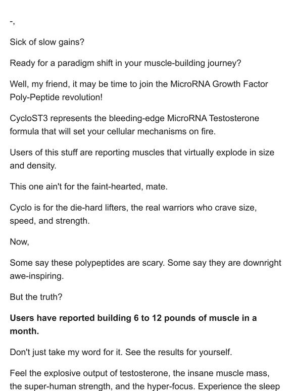 Primal Muscle: CycloST3 - The future of muscle building | Milled