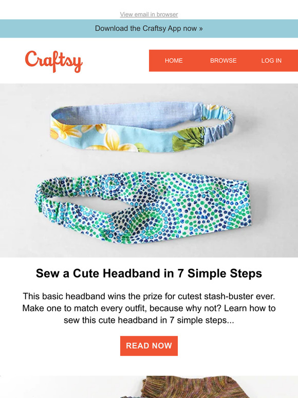 Craftsy: Sew a Cute Headband in 7 Simple Steps | Milled