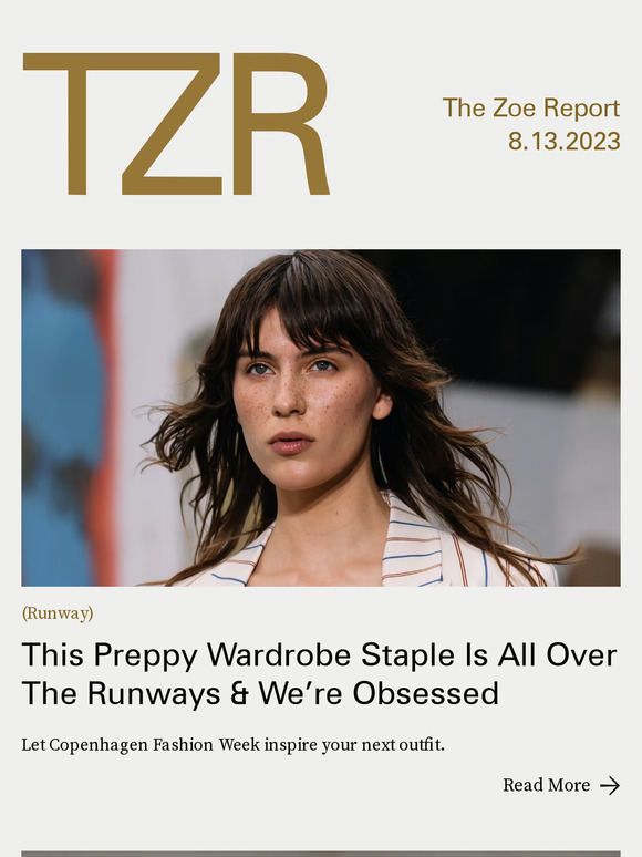 The Zoe Report: This Preppy Wardrobe Staple Is All Over The Runways ...