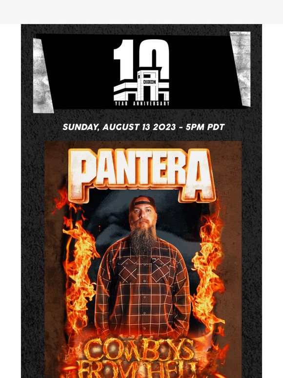 Dixxon Flannel Co.: PANTERA X DIXXON | Milled