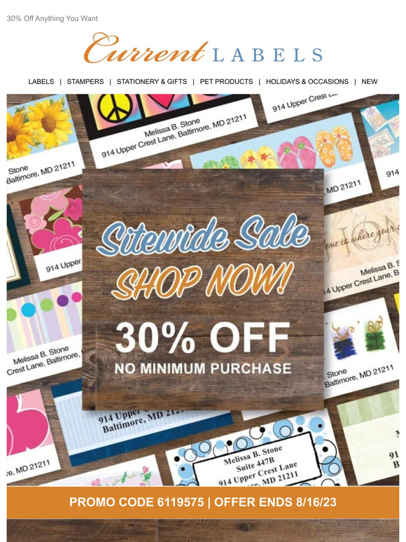 Current Labels: Don't pay full price, save 30% now! | Milled