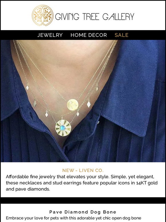 The Giving Tree Gallery: New Liven Co - Dainty Fine Jewelry for ...