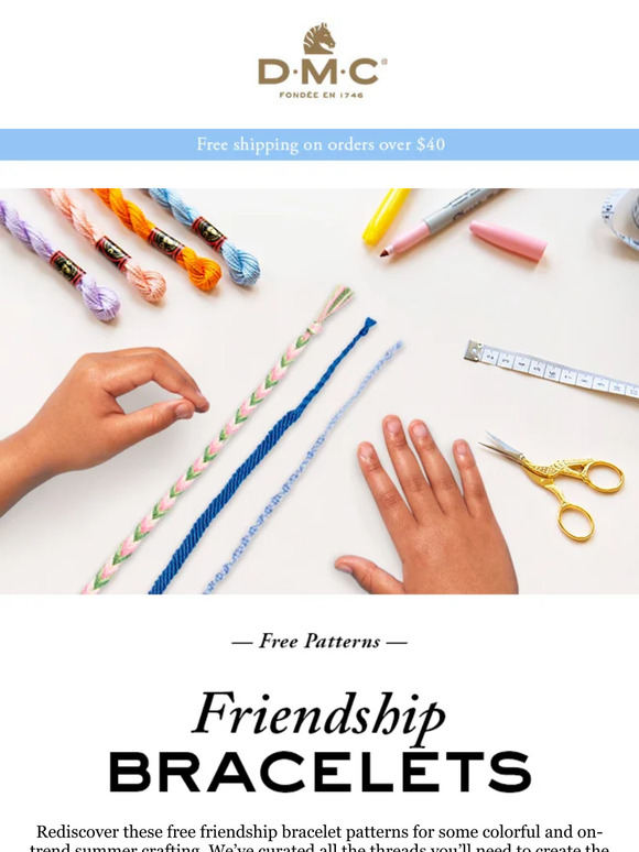 DMC: Free Patterns: Friendship Bracelets | Milled