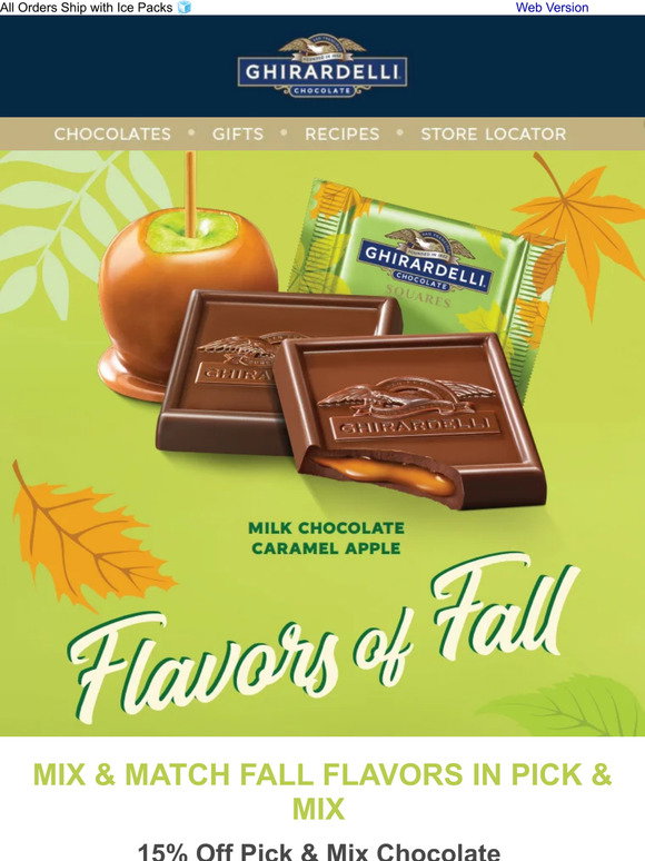 Ghirardelli: Get 15% Off Limited Edition Fall Flavors 🍏 in Pick & Mix ...