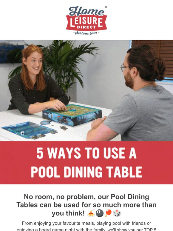 Home Leisure Direct: FIVE awesome ways to use your Pool Dining Table 🎱🍝 ...