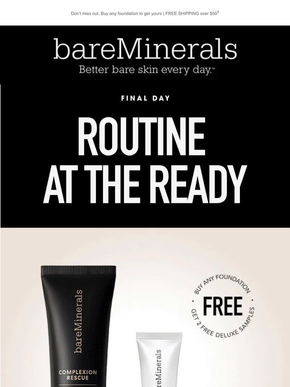 bareMinerals: LAST DAY for free deluxe samples! | Milled