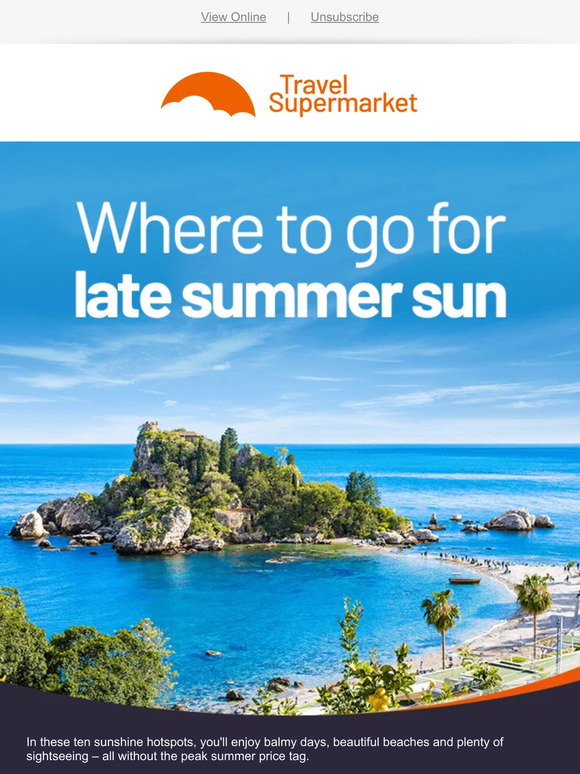 TravelSupermarket: 10 brilliant destinations for late summer sun 🏖️ ...