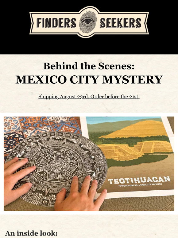 Cratejoy: 👀 Behind the Scenes: Our Aztec Mystery Game | Milled