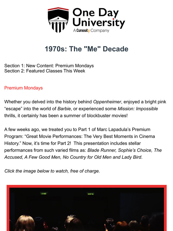 One Day University: 1970s: The "Me" Decade | Milled