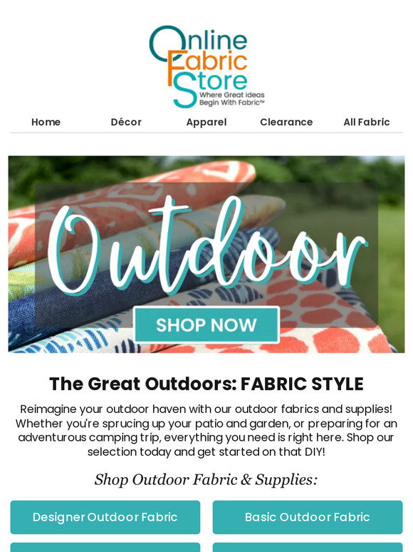 Online Fabric Store: Fabrics for the Great Outdoors! 👉 | Milled