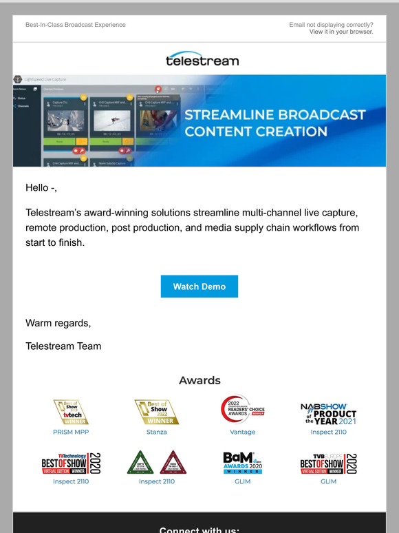 Telestream: Learn How to Easily Create Broadcast Content. Watch the Demo | Milled