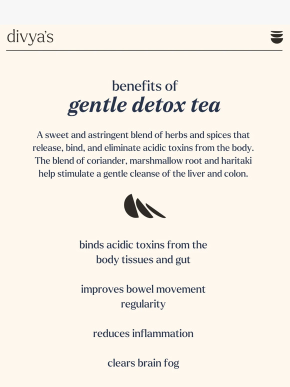 Divya's: The benefits of divya's gentle detox tea | Milled