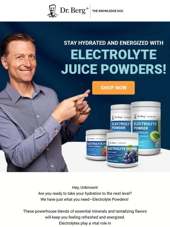 Dr. Berg: Stay Refreshed and Hydrated with Our Electrolyte Juice ...