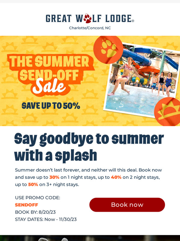 Great Wolf Lodge: Summer is not over yet, — Pack! | Milled