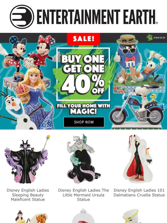 Entertainment Earth: BOGO 40% Off Disney Enesco Statues and More! | Milled