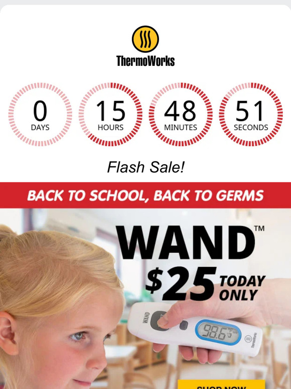 ThermoWorks: $25 WAND No Touch Forehead Thermometer, Today Only! | Milled