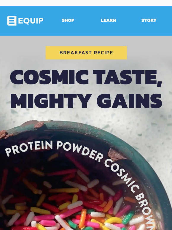 Equip Foods: Protein Powder Cosmic Brownie Recipe | Milled