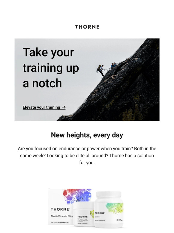 Thorne Research: Build the ultimate sports performance stack | Milled