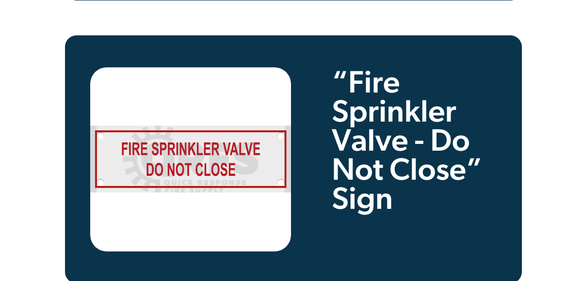 Quick Response Fire Supply: Essential Sprinkler Signs for Fire Safety ...