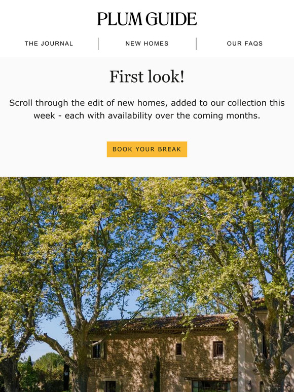 Plum Guide: First look at our new homes? | Milled