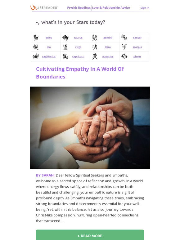 Lifereader: Cultivating Empathy In A World Of Boundaries⚡ | Milled