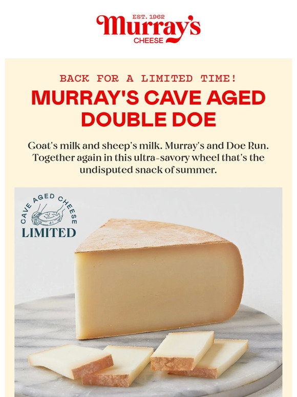 Murray's Cheese: A Cave Aged Favorite Returns... | Milled