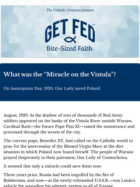 Trinity Road: What was the “Miracle on the Vistula”? | Milled