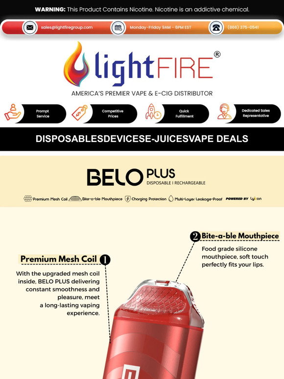 Kanger: New Arrivals! Lycan Belo Plus Disposable (6000 Puffs ...