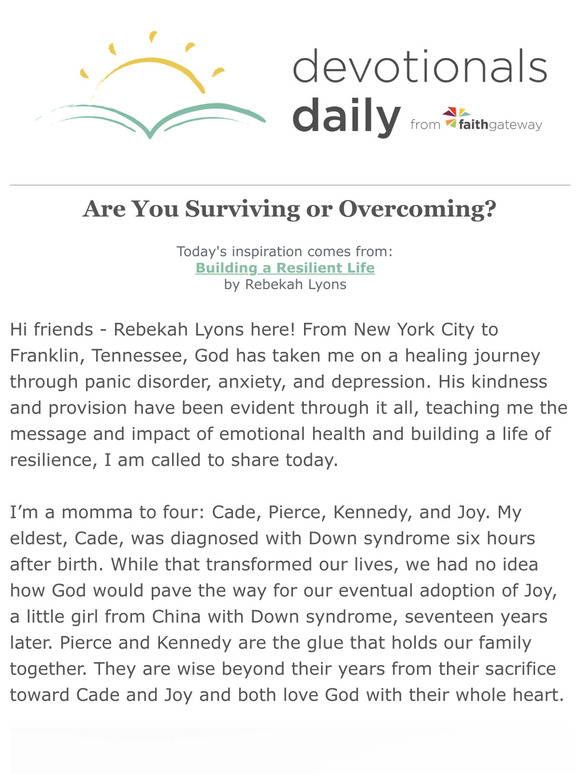 FaithGateway: are you surviving or overcoming? | Milled