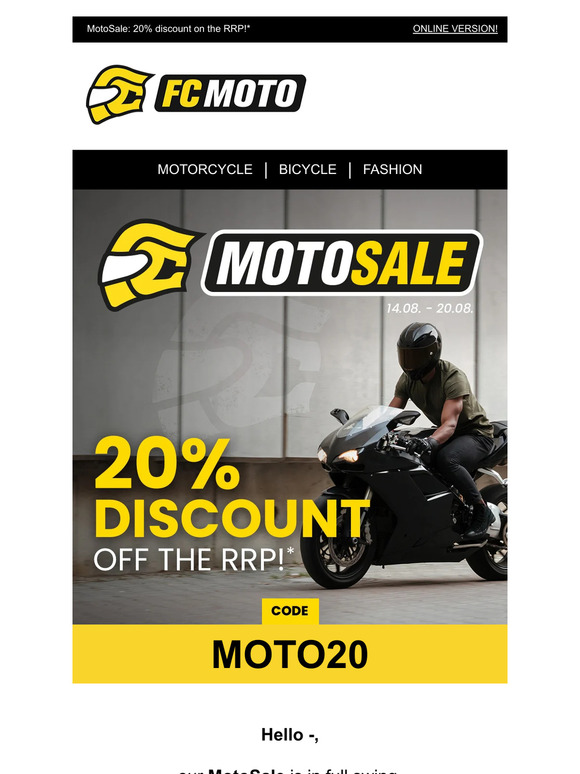 FC-Moto: 🤯 The MotoSale is in full swing! | Milled