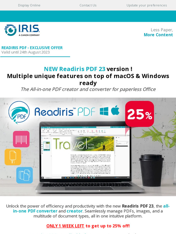 I.R.I.S. SA: 📢Announcing Readiris PDF 23: Seamlessly Convert and Create ... I.R.I.S. SA: 📢Announcing Readiris PDF 23: Seamlessly Convert and Create ...
