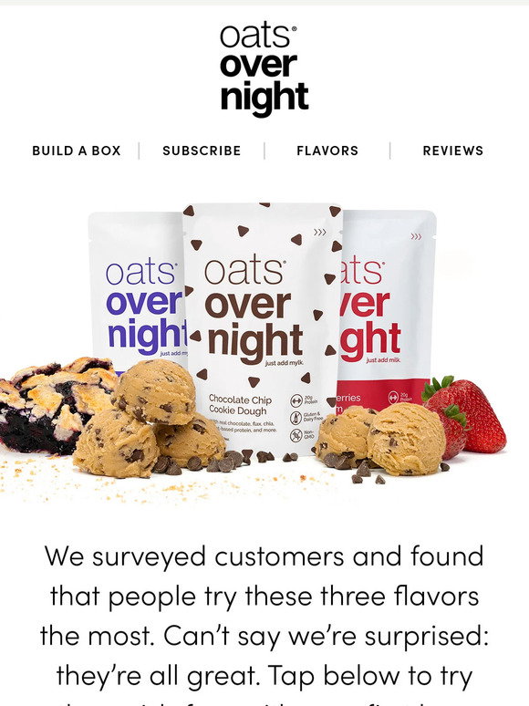 Oats Overnight: Build your first box with our most-tried flavors | Milled