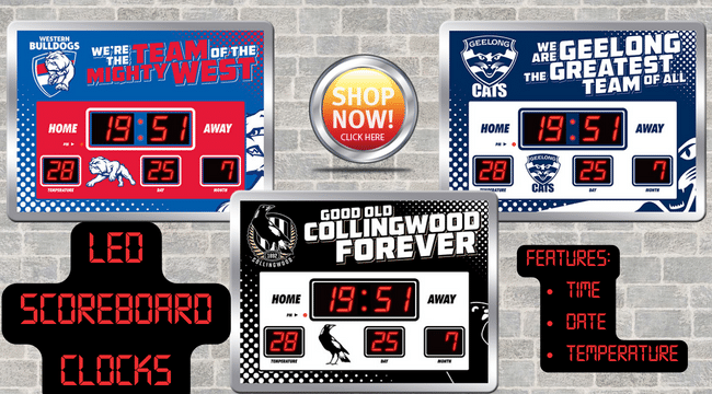 AFL Footy Shop: 👌Unique AFL Scoreboard Clocks for the man cave! | Milled