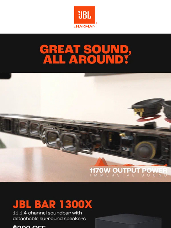 JBL: JBL Bar 1300X at $300 off! Enjoy the Real Surround Sound | Milled