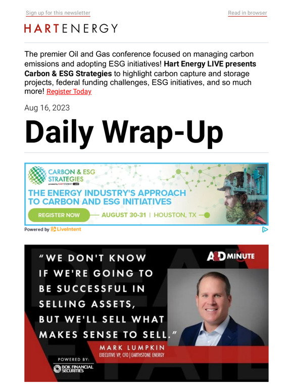 Hart Energy: Daily Wrap-Up: A&D Minute| A Flurry of Activity in the ...