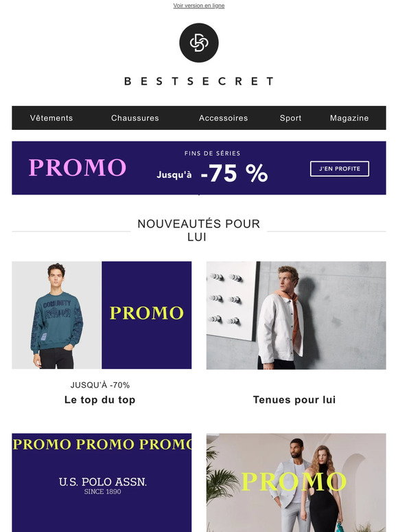 BestSecret: Fins de séries | Jusqu'à -75 % | Le top du top | Tenues ...