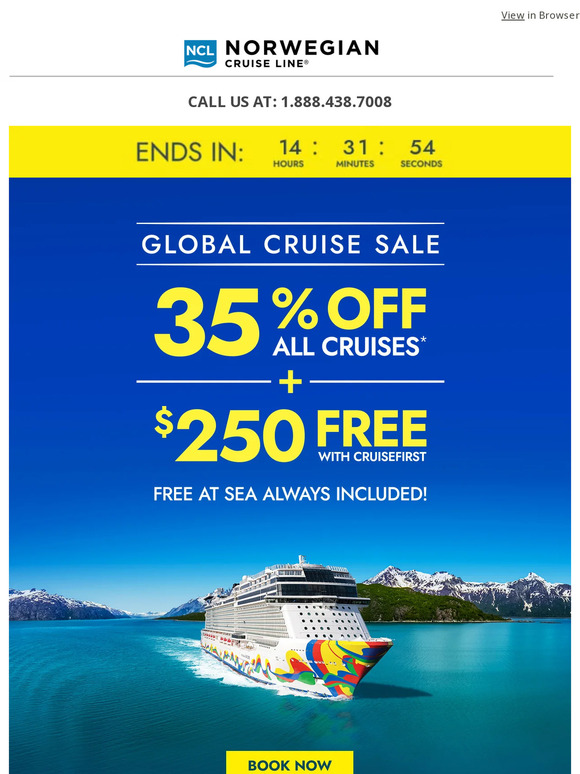 Norwegian Cruise Line: Global Cruise Sale ENDS Today! | Milled
